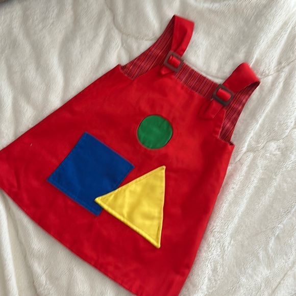 Dresses | Custom Made Vintage Red With Geometric Shapes Dress For 34 ...